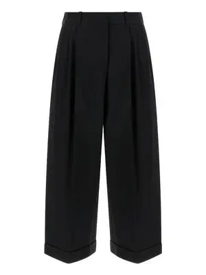 THE ROW Lior Wool Trousers - Black