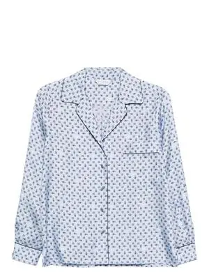 Max Mara Silk Paisley Print Shirt - Sky Blue