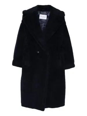 Max Mara Double-breasted Teddy Coat - Blue