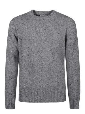 KANGRA Fine Wool Round Neck Sweater - Grey