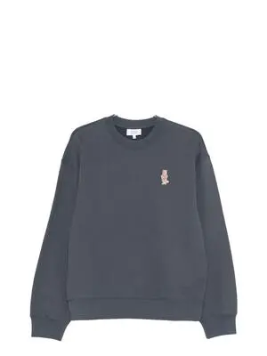 Maison Kitsuné Dressed Fox Cotton Sweatshirt - Blue