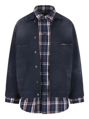 Balenciaga Patchwork Shirt-jacket - Blue