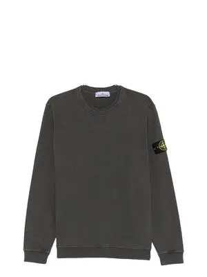 Stone Island Cotton Crewneck Sweatshirt With Detachable Logo Patch - Grey