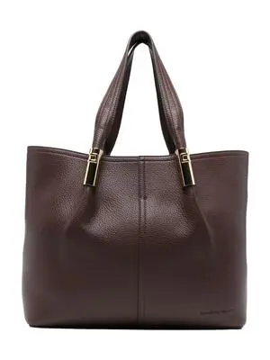 Elisabetta Franchi Textured Leather Tote Bag - Brown