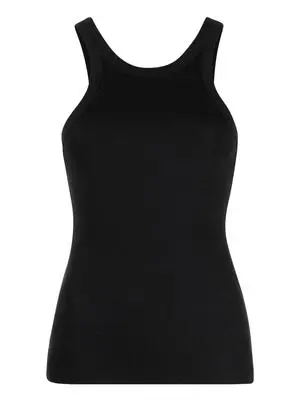 TOTEME Organic Cotton Ribbed Tank Top - Black