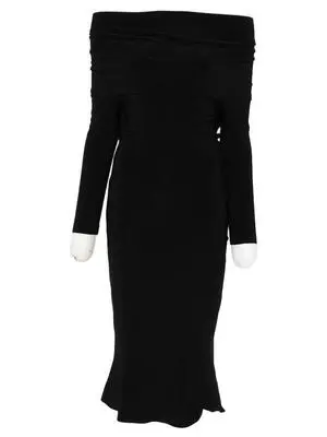 Norma Kamali Off-shoulder Midi Dress - Black
