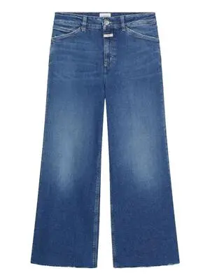 Closed Cropped Wide-leg Denim Jeans - Blue