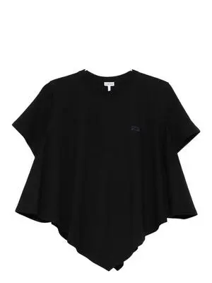Loewe Cotton T-shirt With Asymmetric Hem - Black