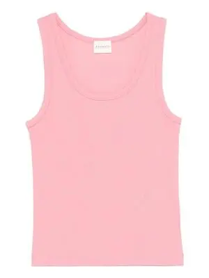 Closed Cotton Tank Top - Pink