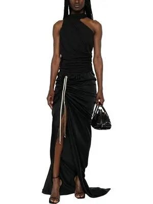 Rick Owens Asymmetric Draped Maxi Skirt - Black