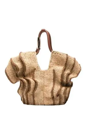 Zimmermann Small Raffia Tote - Beige