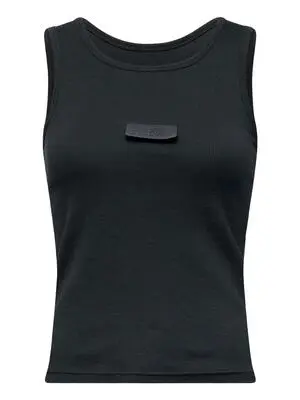 MAISON MARGIELA Ribbed Logo Tank Top - Black