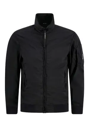 C.P. COMPANY Nylon Blouson Jacket With Stand Collar - Black
