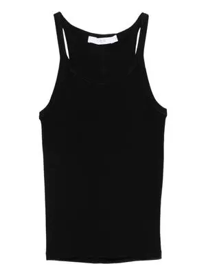 IRO PARIS Palisso Ribbed Knit Cotton Tank Top - Black