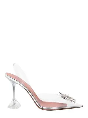 Amina Muaddi Begum Slingback Pumps - White