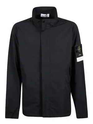 Stone Island Zip-up High Neck Jacket - Black
