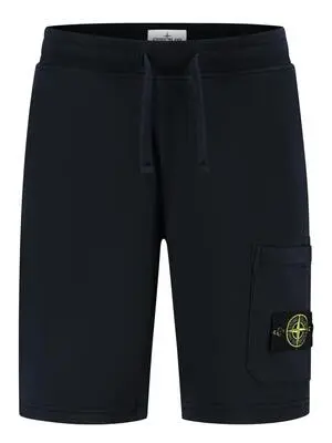 Stone Island Bermuda Shorts With Logo Detail - Blue