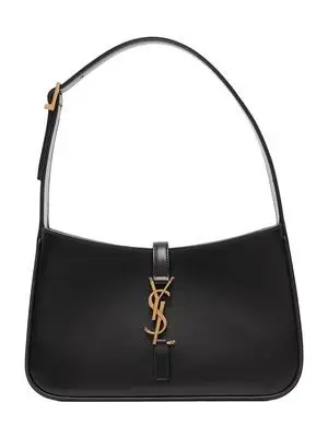 Saint Laurent Le 5 À 7 Leather Hobo Bag - Black