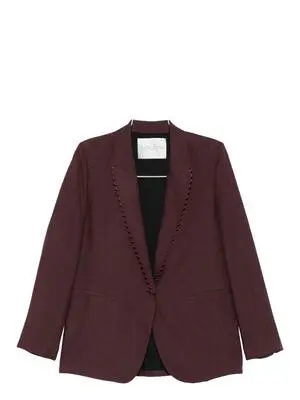 FORTE_FORTE Linen Single-breasted Jacket - Brown