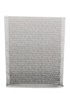 Emporio Armani Allover Logo Stole - Grey