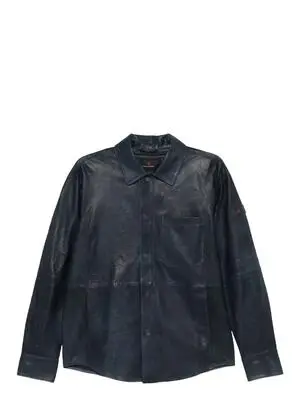 Peuterey Todd Leather Shirt Jacket - Blue