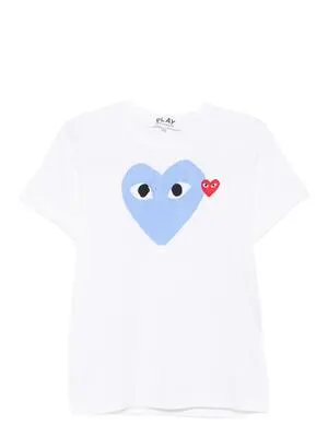 Play Comme Des Garcon Logo T-shirt - Blue