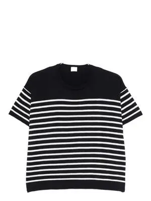 CT PLAGE Striped Cotton Pullover - Blue