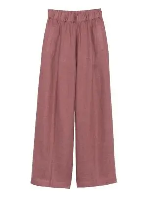 SEMICOUTURE Jhonny Linen Trousers - Red