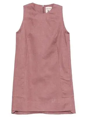 SEMICOUTURE Sheena Linen Mini Dress - Red