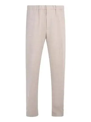 LARDINI Straight-leg Tailored Trousers - Beige