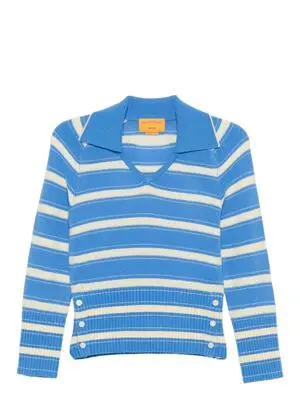 Guest In Residence Port Cashmere Polo Shirt - Sky Blue