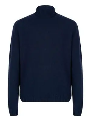 John Smedley Faisal Turtleneck Sweater - Blue