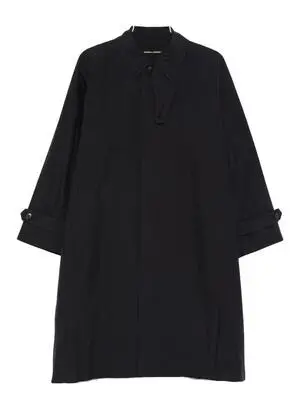 NICHOLSON & NICHOLSON Cotton Blend Coat With Button Detailing - Blue