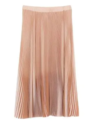 Fabiana Filippi Pleated Maxi Skirt - Orange