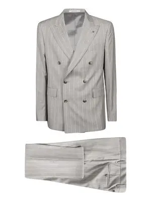 Tagliatore Striped Suit - Grey