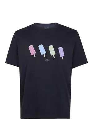 Paul Smith Printed Cotton T-shirt - Black