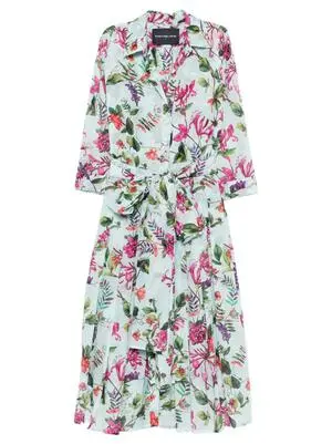 Samantha Sung Audrey Printed Cotton Midi Dress - Multi