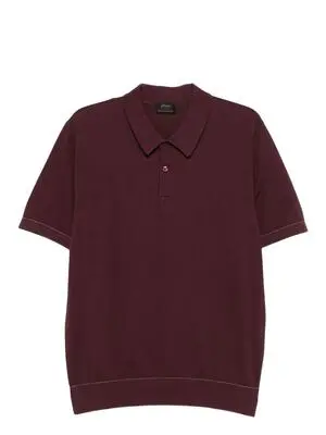 Brioni Cotton Polo Shirt - Red