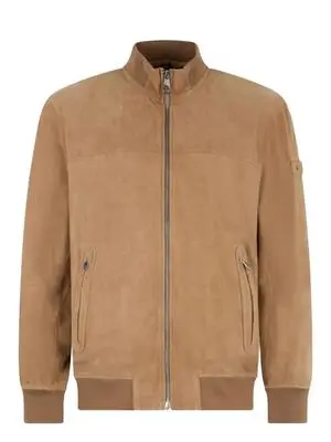 Peuterey Suede Bomber Jacket - Beige