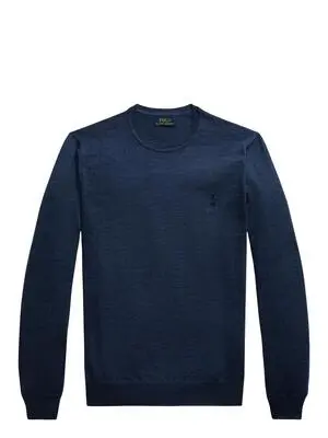 Polo Ralph Lauren Fine Knit Crew Neck Long Sleeve Sweater - Blue