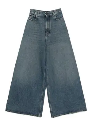 Balenciaga Flared Wide-leg Denim Jeans - Blue