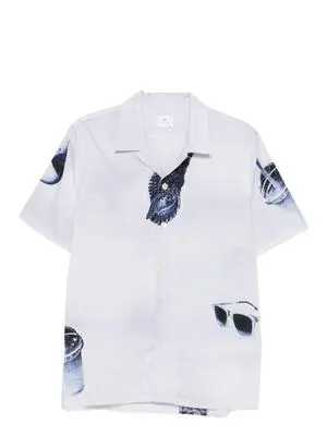 Paul Smith Sunbleached Snaps Cotton Shirt - Grey