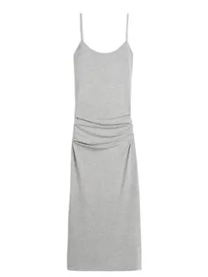 TOTEME Ruched Slip Dress - Grey