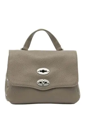 ZANELLATO Zanellato Postina Daily Giorno Baby Leather Handbag Grey