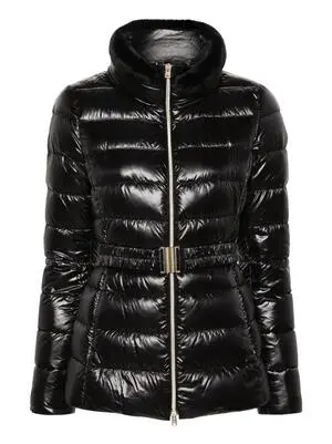 Herno Claudia Belted Down Jacket - Black