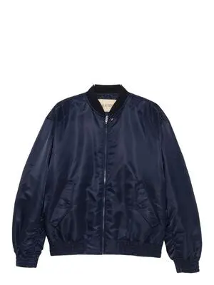 Valentino Garavani Vgold Nylon Bomber Jacket - Blue