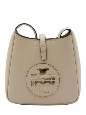 Tory Burch Miller Leather Hobo Bag - Grey