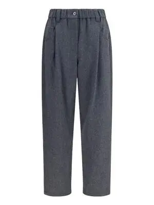 Brunello Cucinelli Wool Blend Tailored Trousers - Grey