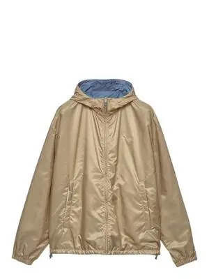 Prada Re-nylon Hooded Blouson Jacket - Beige