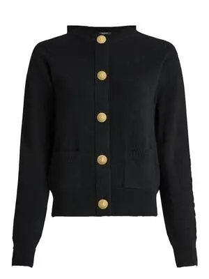 Balmain Cashmere Cardigan - Black